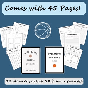 Editable Basketball Journal for Athletes, Basketball Team Journal ...