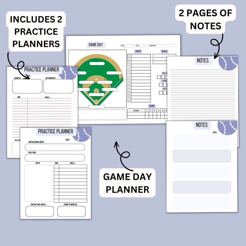 Softball Coach Planner, Softball Planner, Softball Practice Planner ...