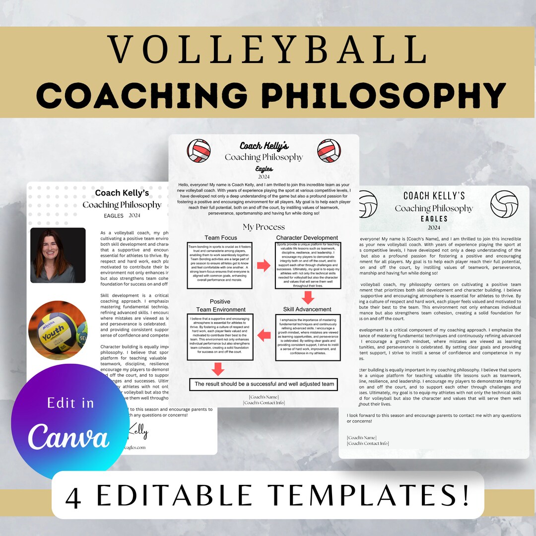Editable Volleyball Coaching Philosophy, Meet the Volleyball Coach ...
