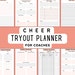 Cheer Tryout Planner, Cheer Tryout Templates, Cheer Evaluations, Cheer ...