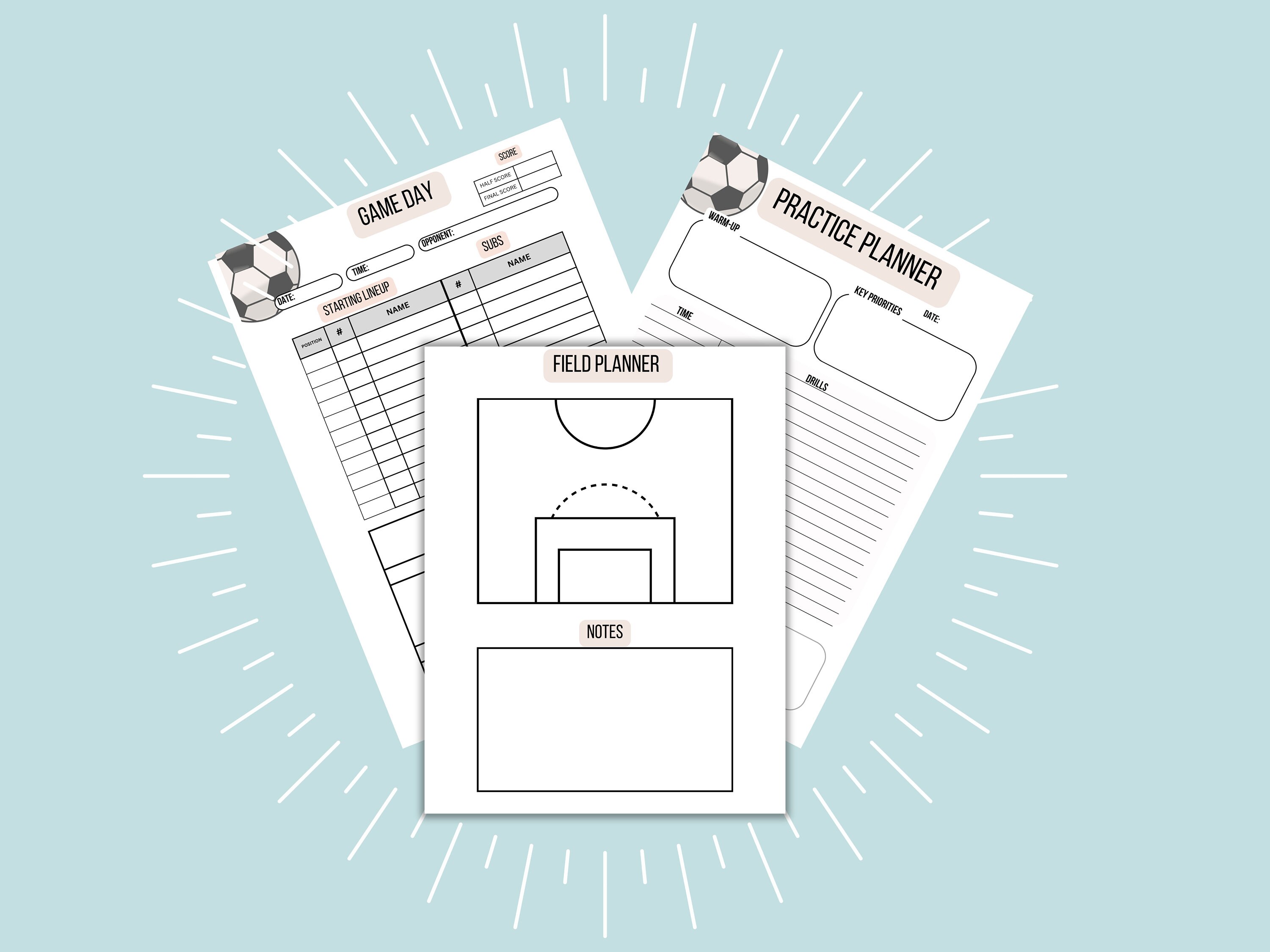 PDF Soccer Coach Planner, Soccer Season Planner, Printable Soccer ...