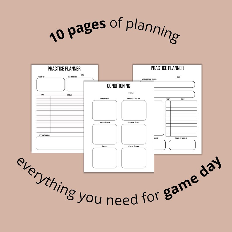 Softball Game Day Planner, Softball Coach Planner, Game Day Lineup ...