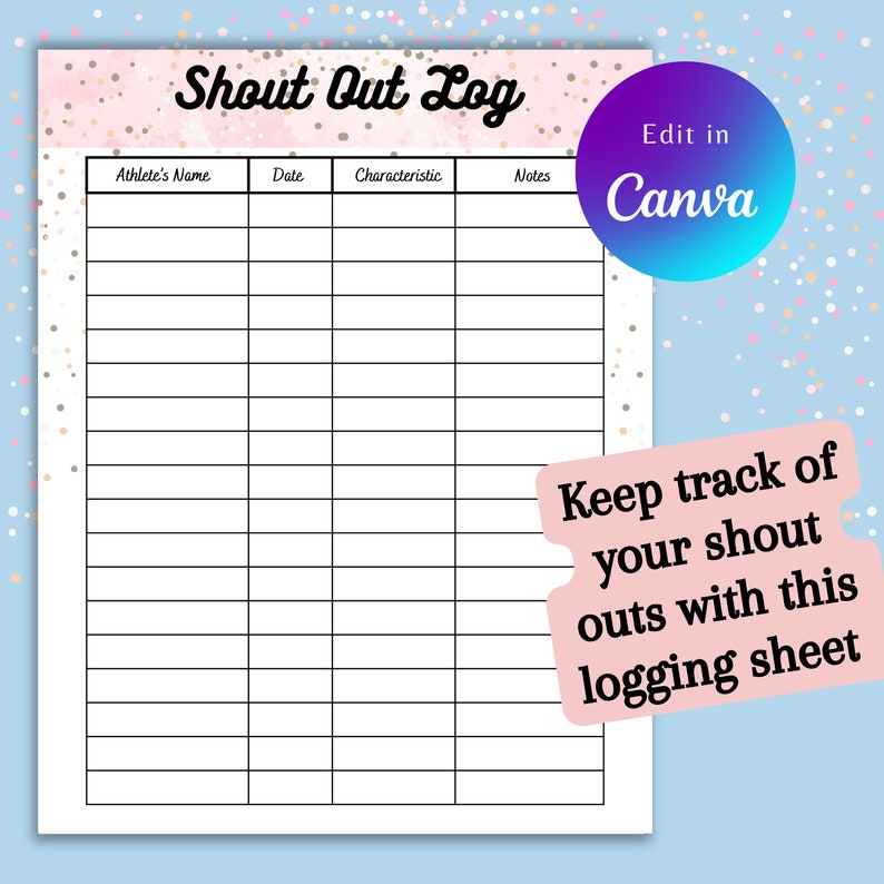 Editable Dance Team Shout Outs, Dance Team Awards, Editable Dance ...