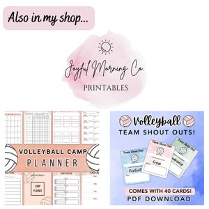 PDF Neutral Volleyball Coach Planner, Printable Volleyball Planner ...