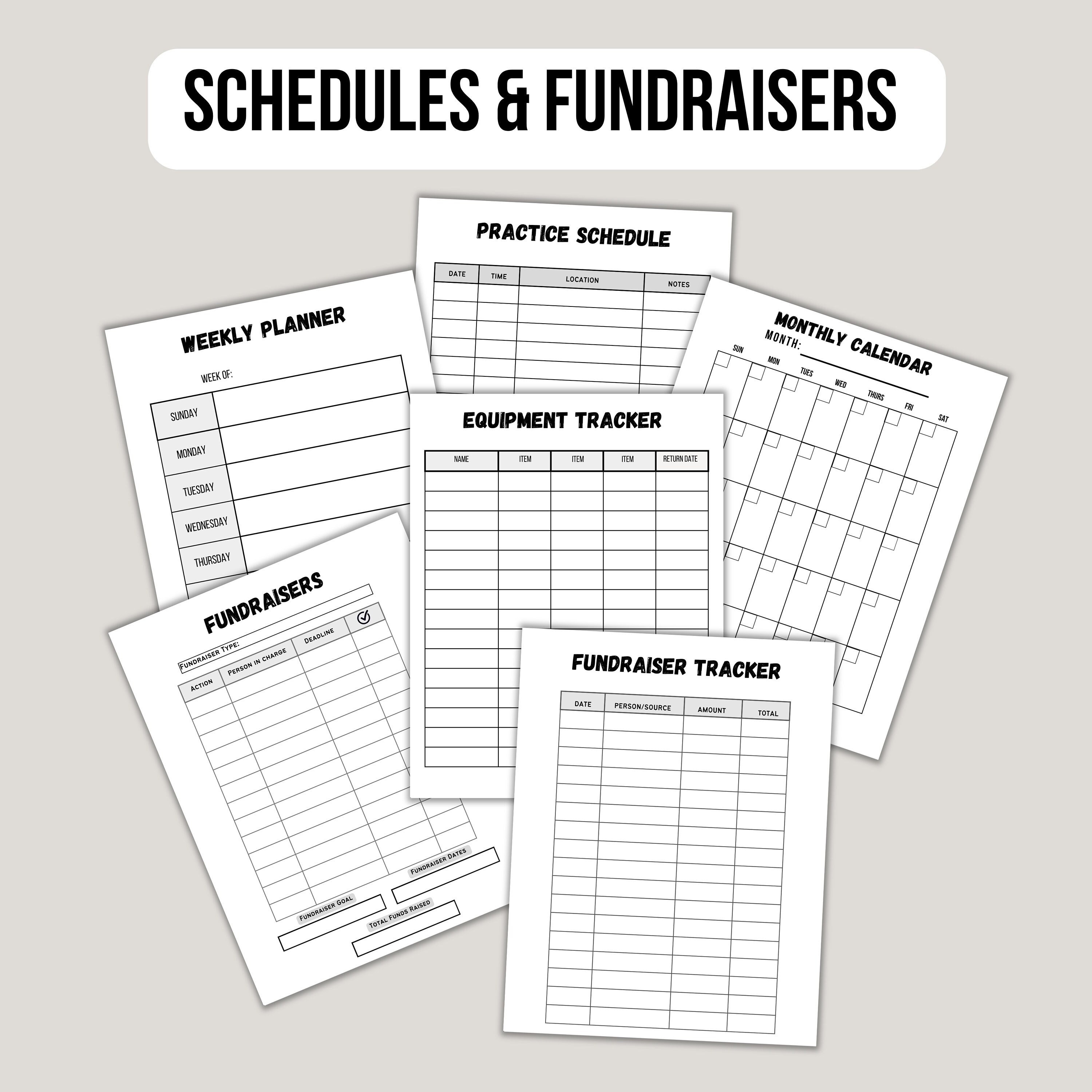 PDF Football Coach Planner, Printable Football Planner, Football Season ...