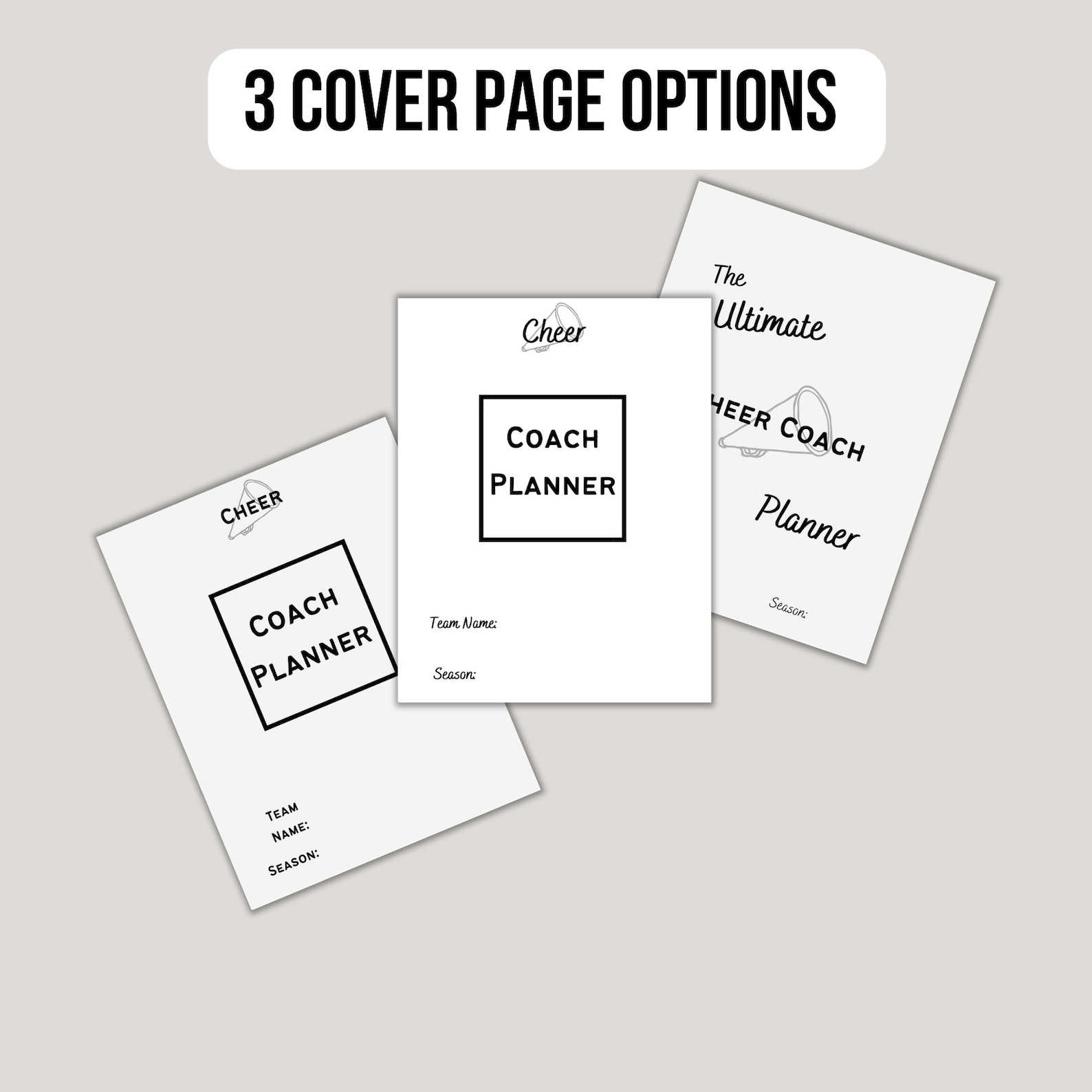 PDF Cheer Coach Planner, Printable Cheer Planner, Cheer Season Planner ...