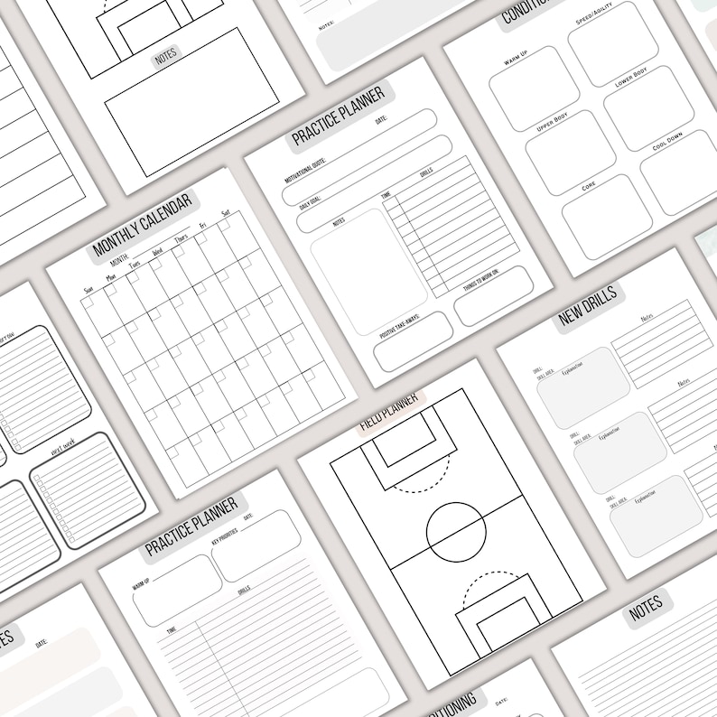 Soccer Practice Planner for Coaches, Soccer Coach Planner, Soccer ...