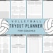 Volleyball Tryout Planner, Volleyball Tryout Sheet, Volleyball Coach's ...