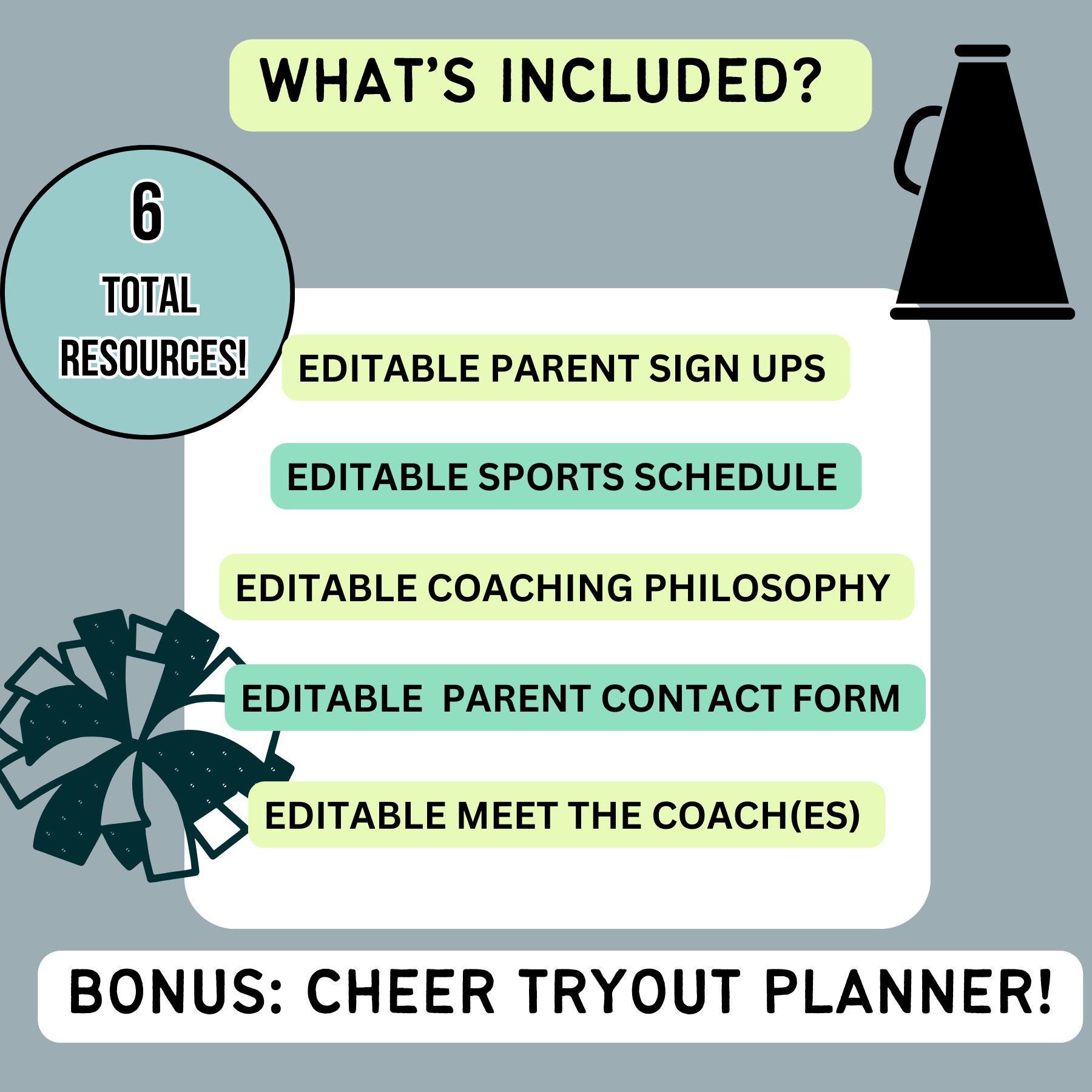 Cheer Meeting Bundle for Coaches, Parent Meeting, Cheer Forms, Cheer ...
