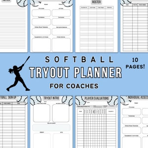 Softball Tryout Planner, Softball Coach Planner, Player Evaluations ...