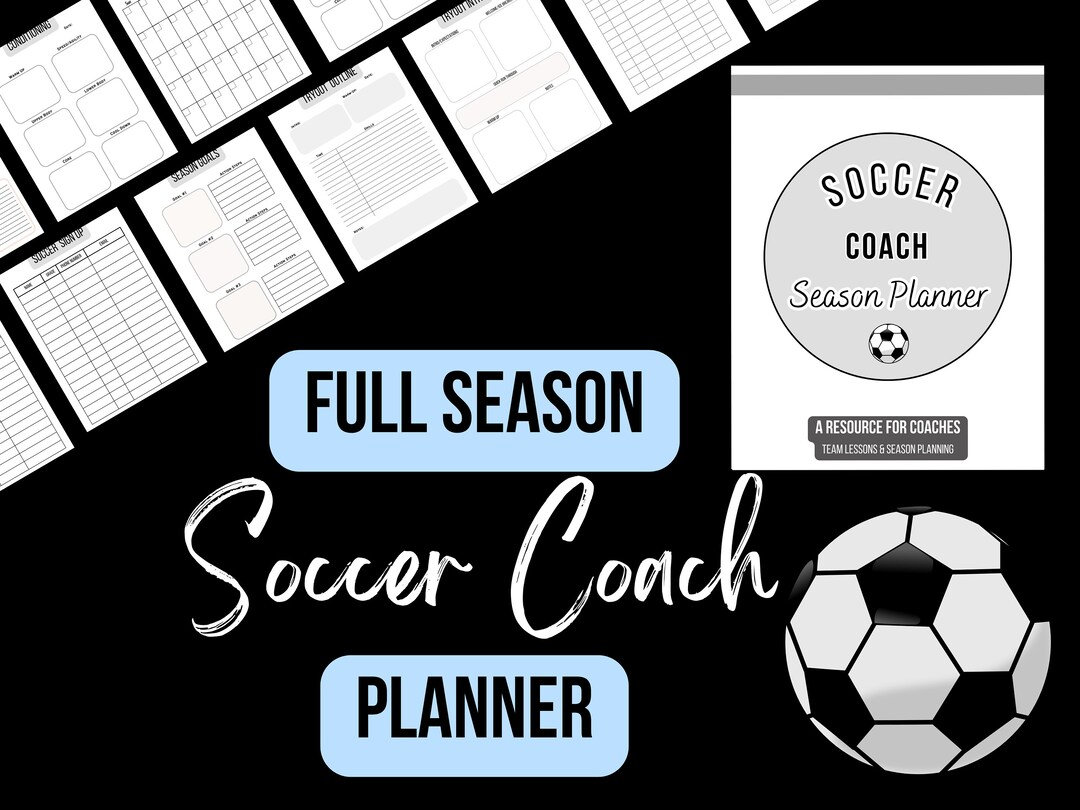 Soccer Coach Planner, Soccer Season Planner, Soccer Planner, Soccer ...