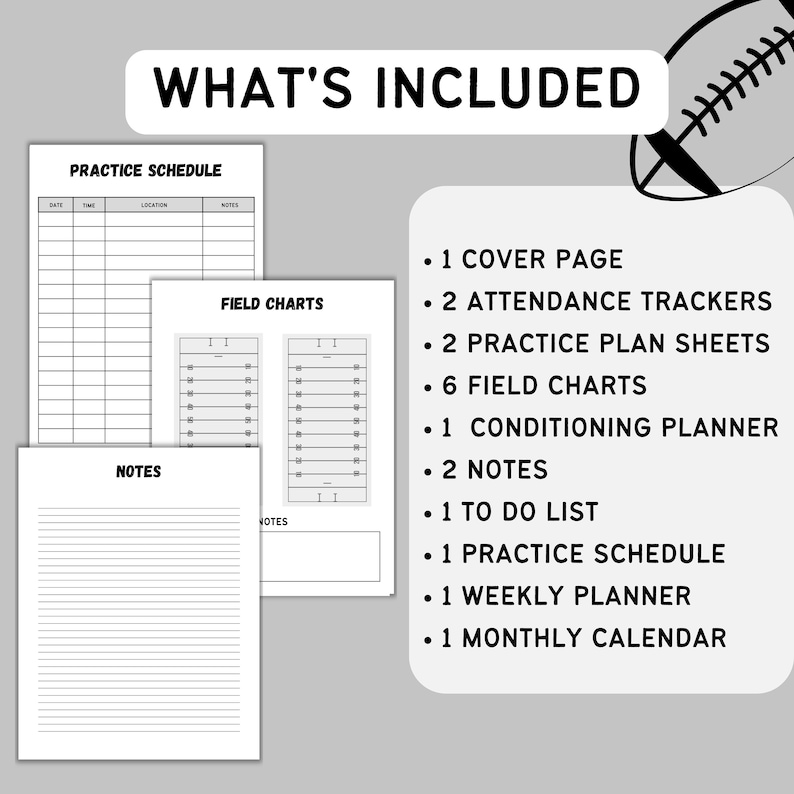 PDF Football Practice Planner, Football Plays, Elementary Football ...