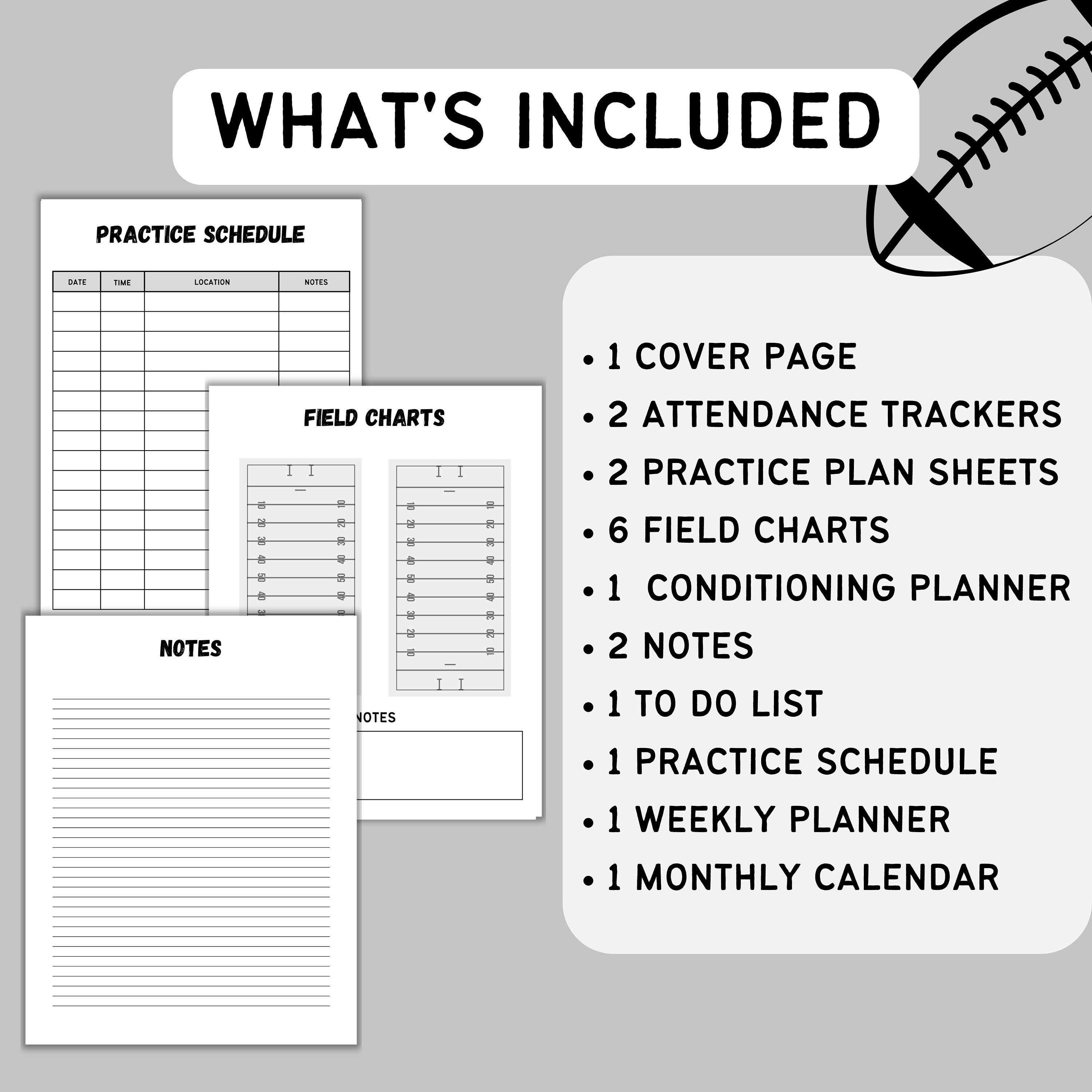 PDF Football Practice Planner, Football Plays, Elementary Football ...
