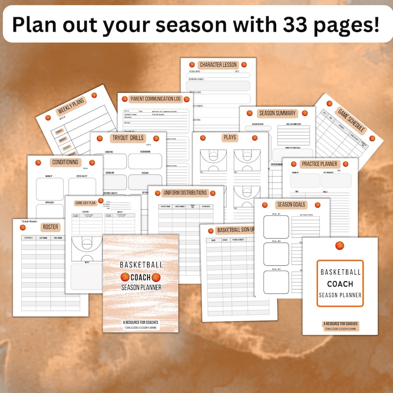 PDF Basketball Planner, Basketball Coach Guide, Basketball Season ...