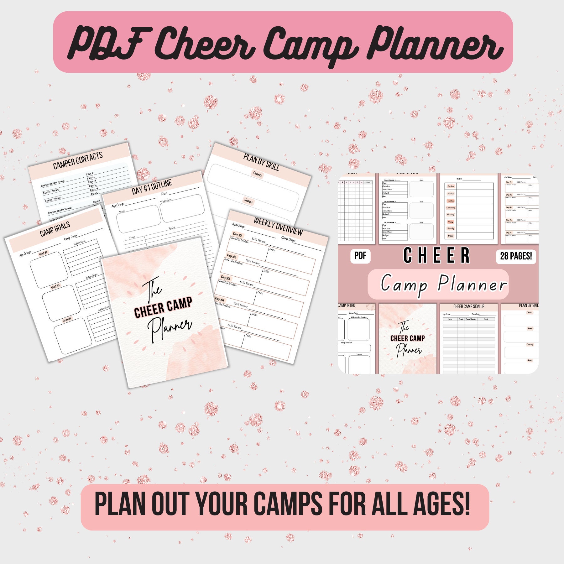 Cheer Coach Bundle, Cheer Coach Planners, Editable Cheer Forms ...