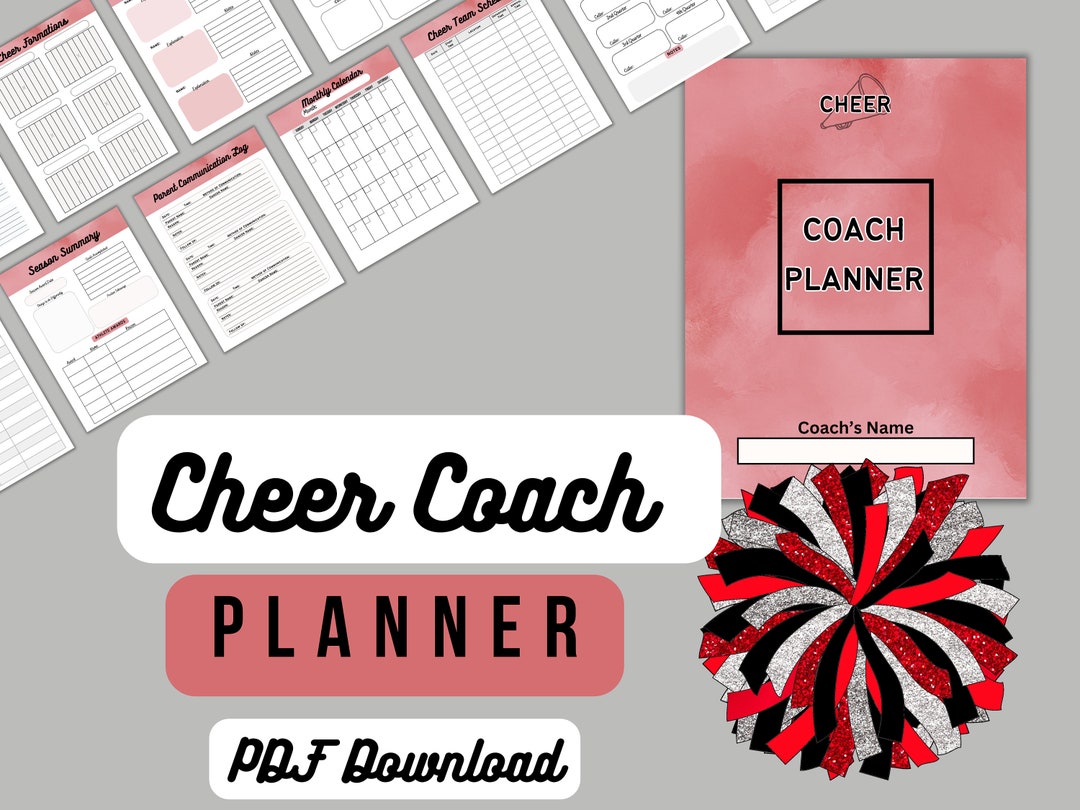 Cheer Coach Planner, Printable Cheer Planner, Cheer Season Planner ...