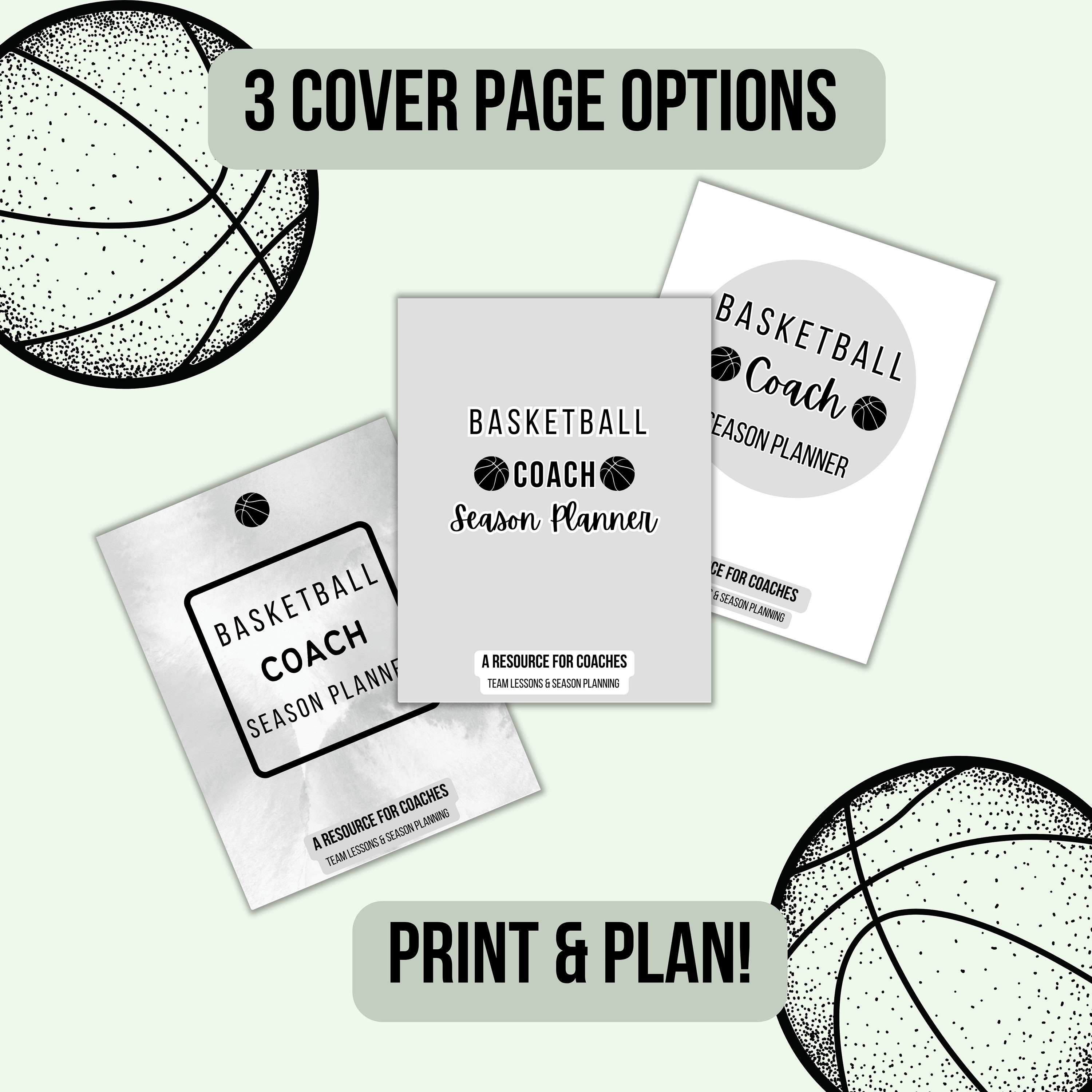 PDF Basketball Planner, Basketball Coach Planner, Basketball Season ...