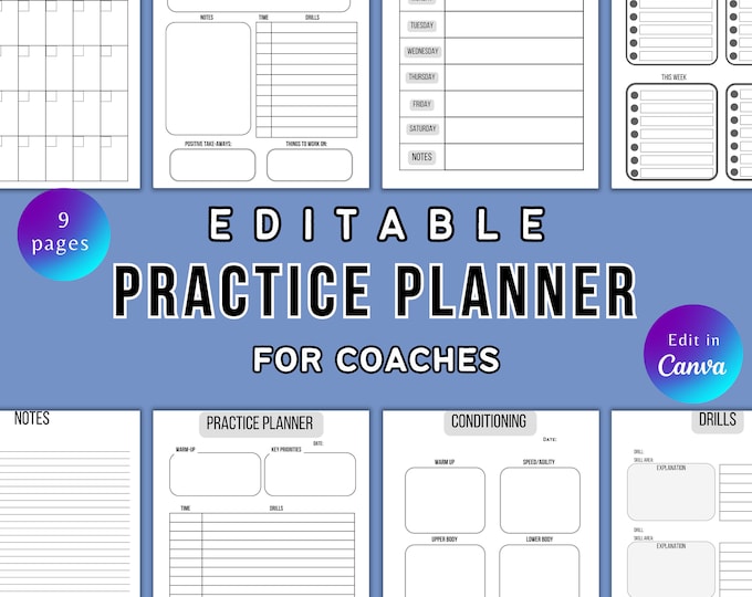Downloadable/printable - Practice Plan - Etsy