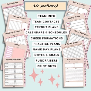 Digital Cheer Coach Planner, Hyperlinked Cheer Planner, iPad Cheer ...