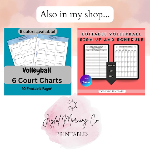 Volleyball Stats Forms
