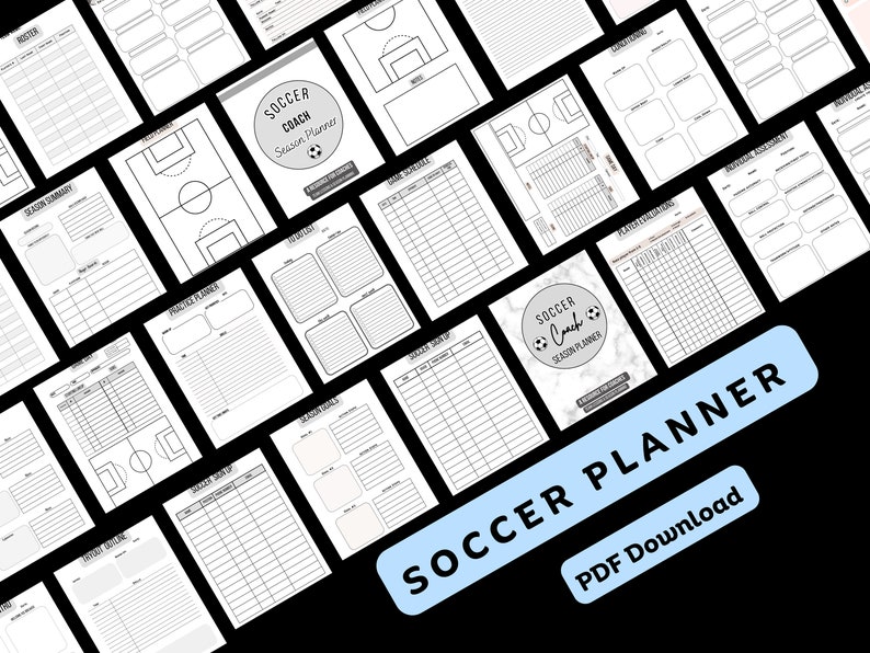 Soccer Coach Planner, Soccer Season Planner, Soccer Planner, Soccer ...