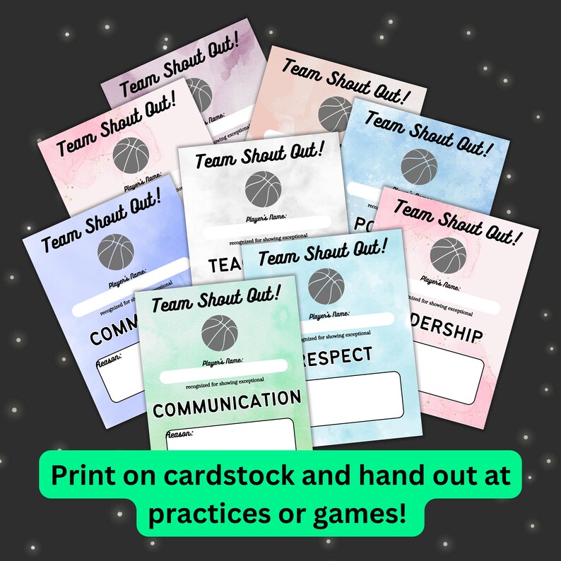 Basketball Player Shout Outs, Basketball Team Awards, Editable ...