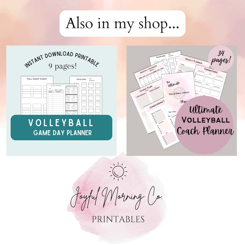 Volleyball Tryout Planner, Volleyball Tryout Templates, Volleyball ...