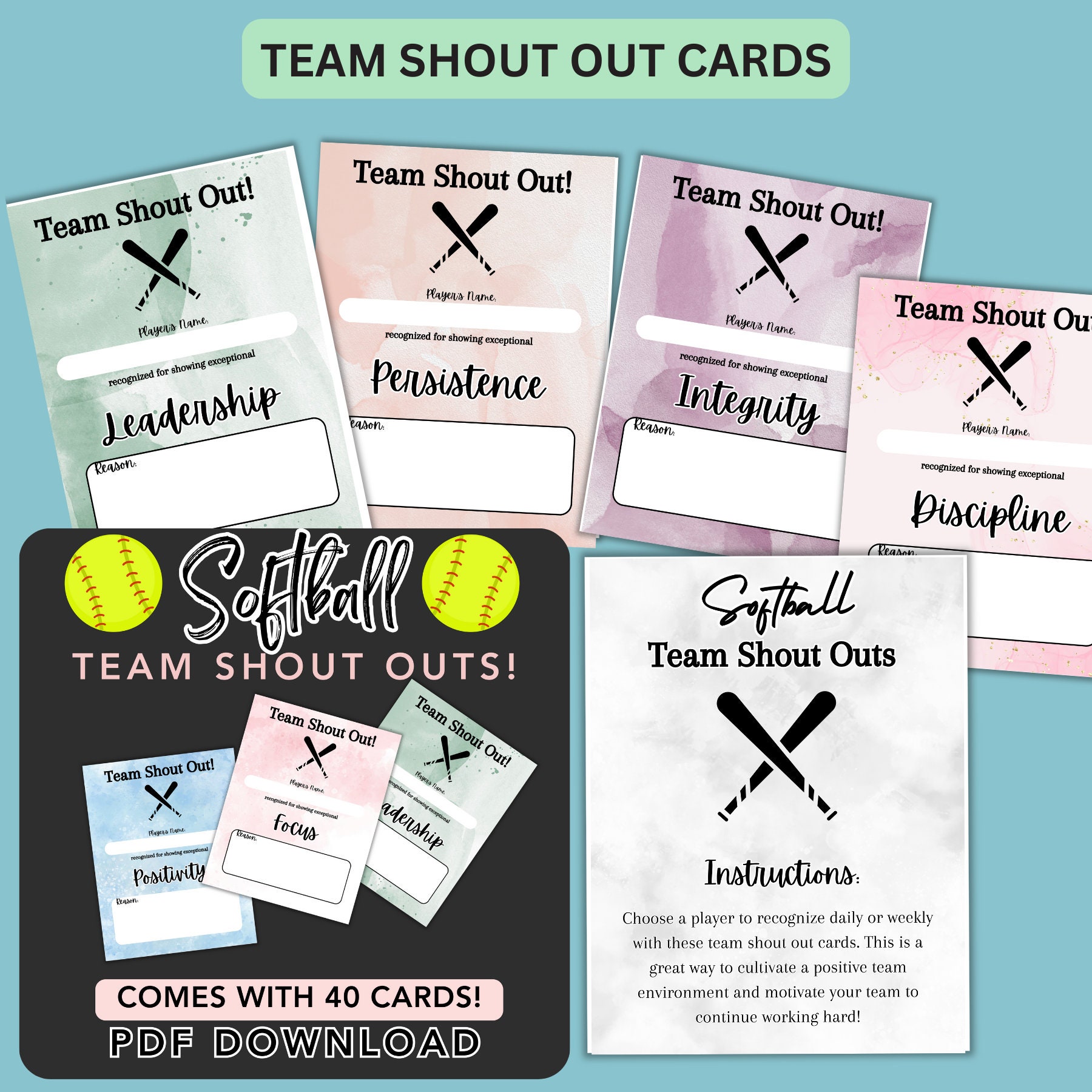 Softball Coach Bundle, Softball Coach Planners, Softball Coach ...