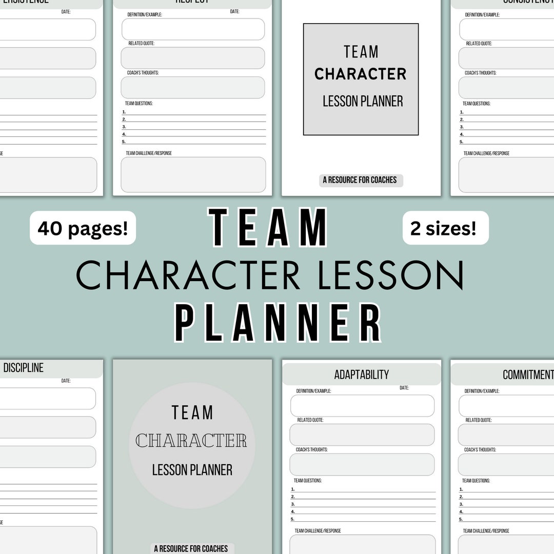Coaching Lessons, Team Lessons, Team Character Lesson, Character ...