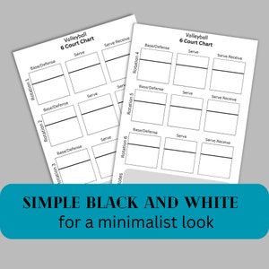 Volleyball Court Template, Volleyball Rotations Printable, Volleyball ...