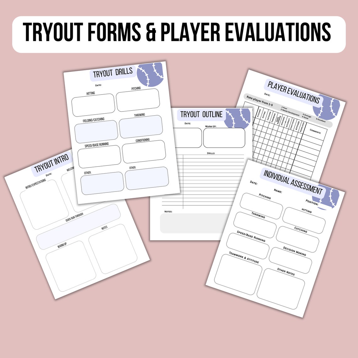 Softball Coach Planner, Softball Planner, Softball Practice Planner ...