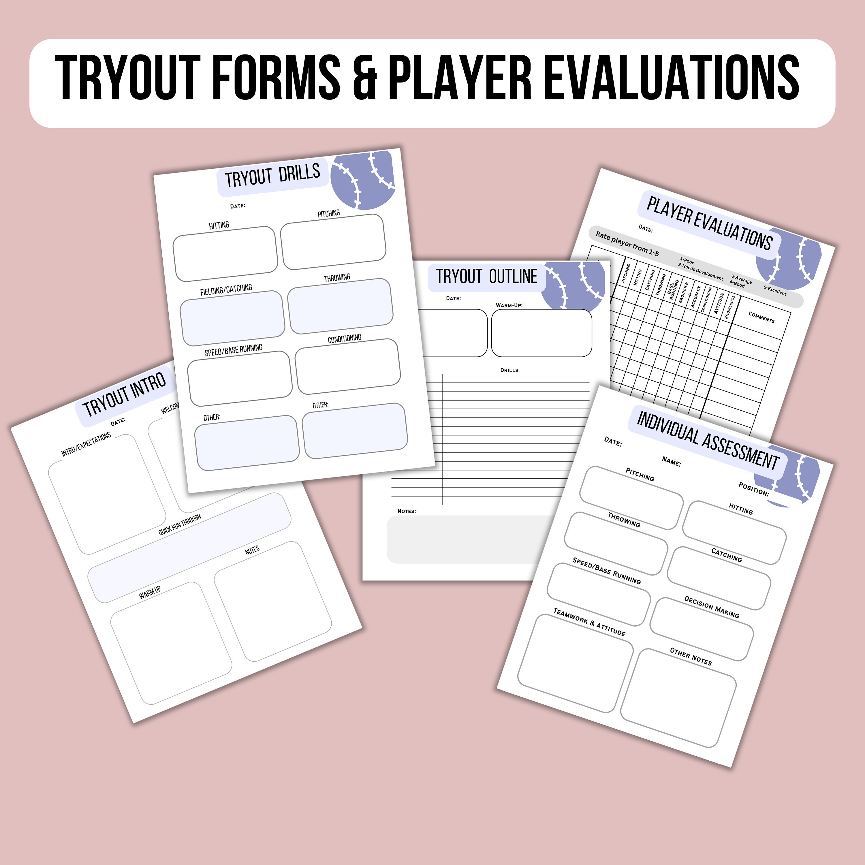 Softball Coach Planner, Softball Planner, Softball Practice Planner ...