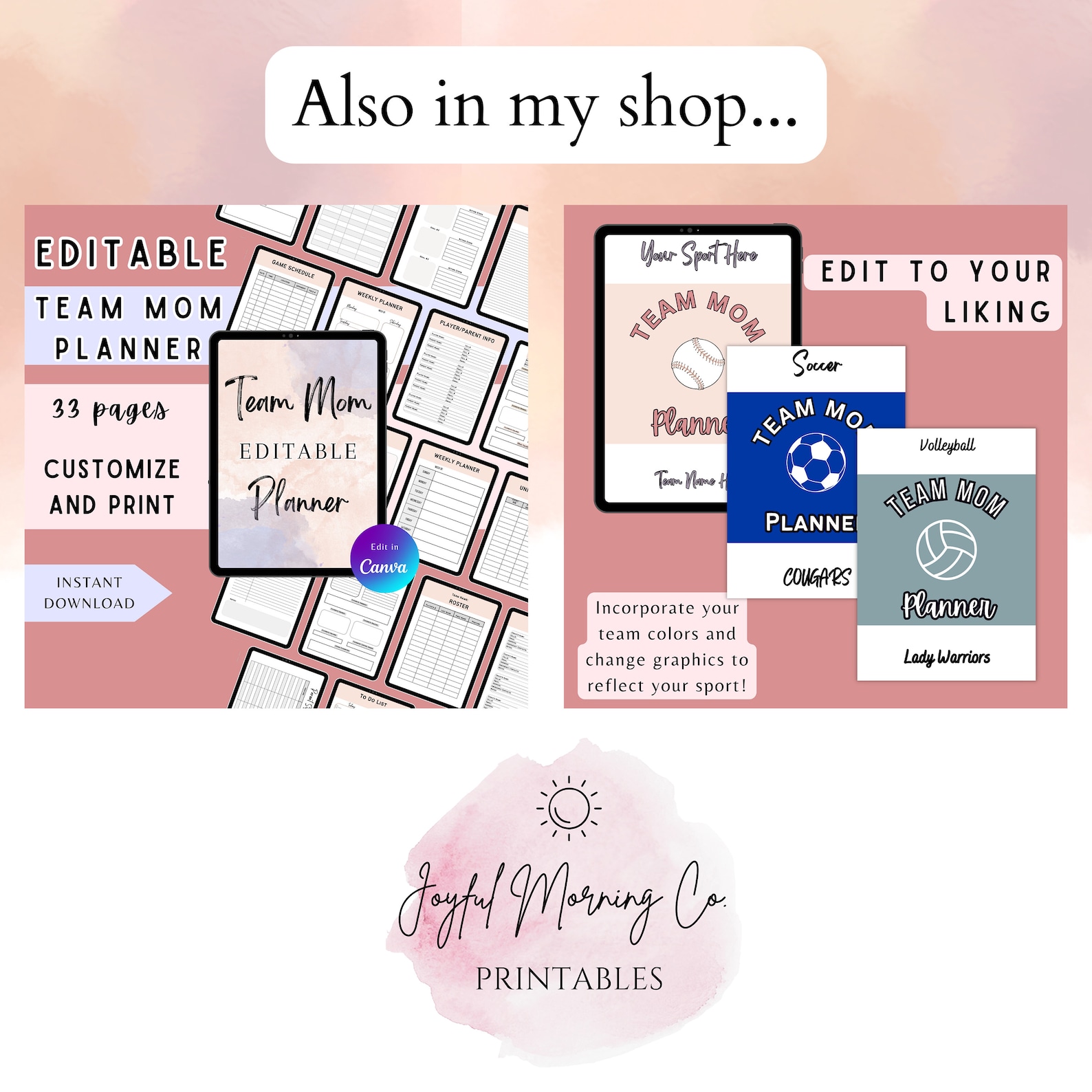 Softball Team Mom Planner, Softball Planner, Softball Mom Planner ...