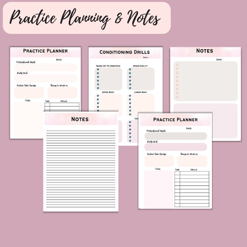 Volleyball Planner, Volleyball Coach Planner, Binder, Game Day ...