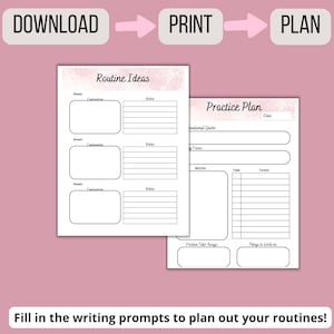 Dance Routine Planner, Choreography Planner, Dance Instructor Planner ...