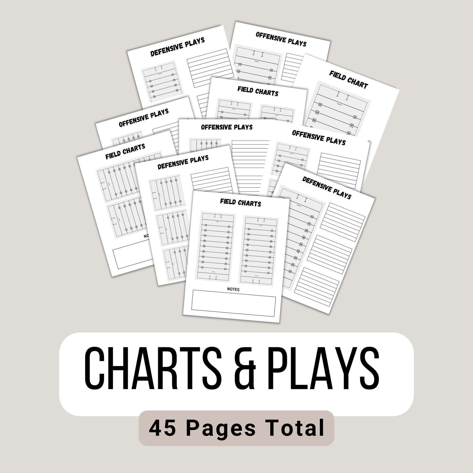 PDF Football Coach Planner, Printable Football Planner, Football Season ...