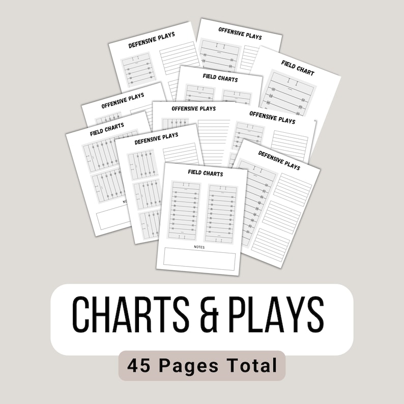 PDF Football Coach Planner, Printable Football Planner, Football Season ...