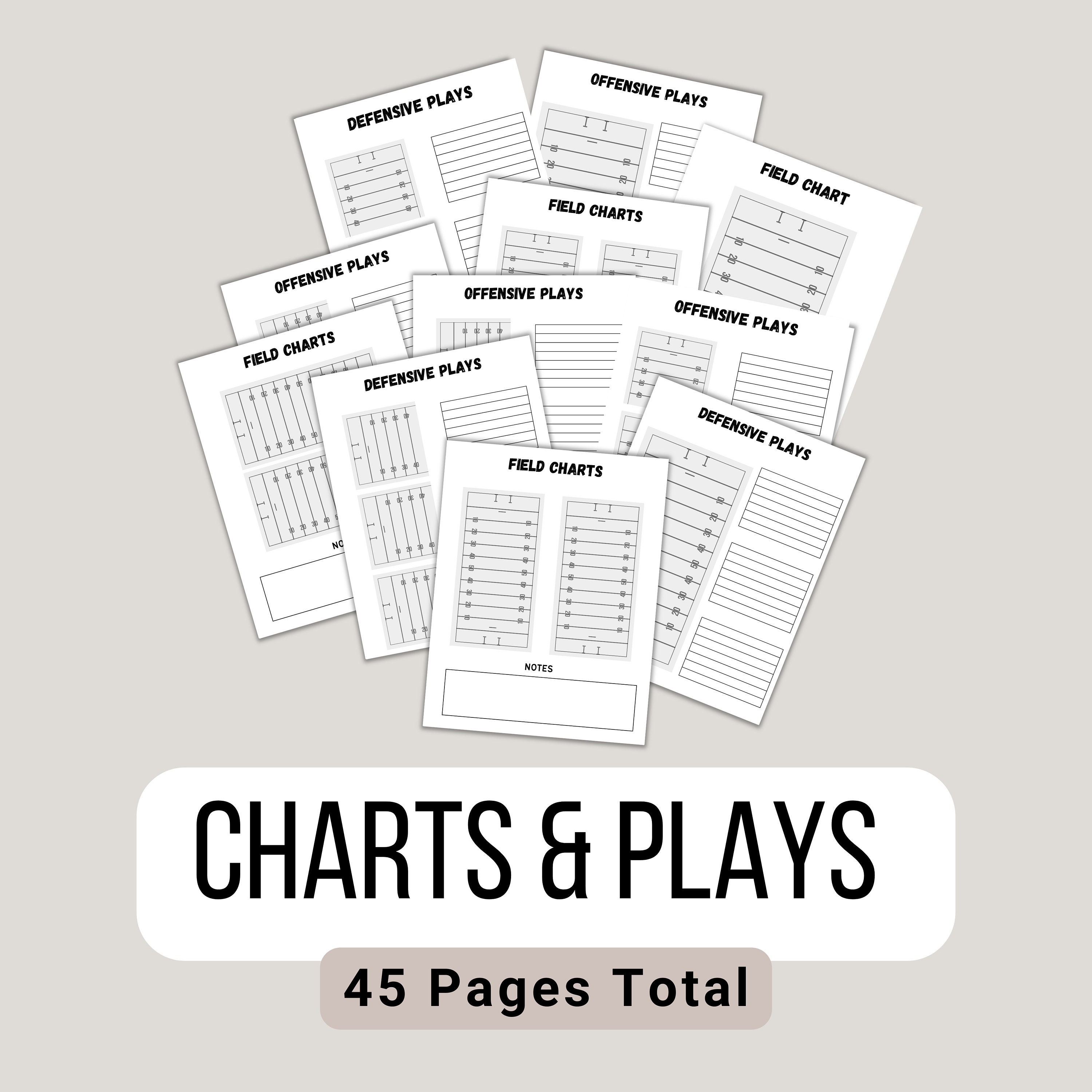 PDF Football Coach Planner, Printable Football Planner, Football Season ...