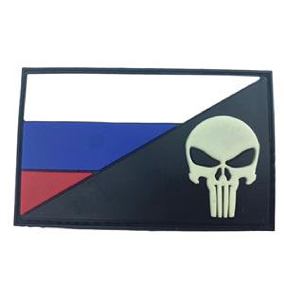 Russia Russian Pоссия Skull Glow in the Dark Flag Airsoft Paintball PVC ...