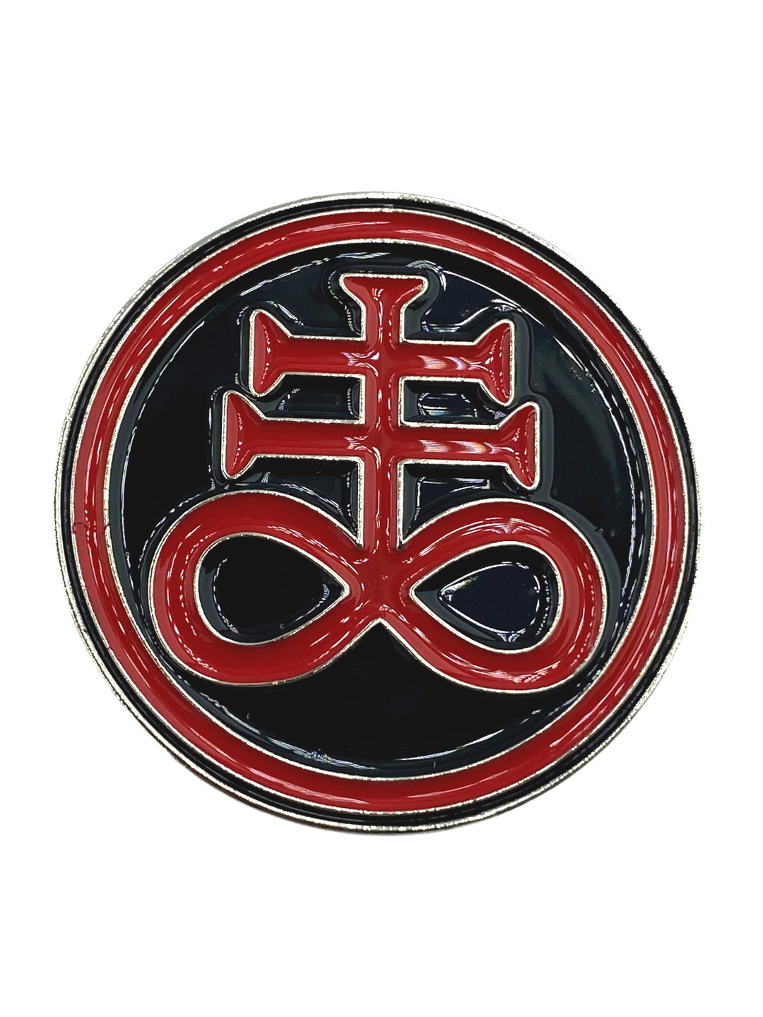 The Leviathan Cross Satan Cross Red Metal Pin Badge Brooch - Etsy