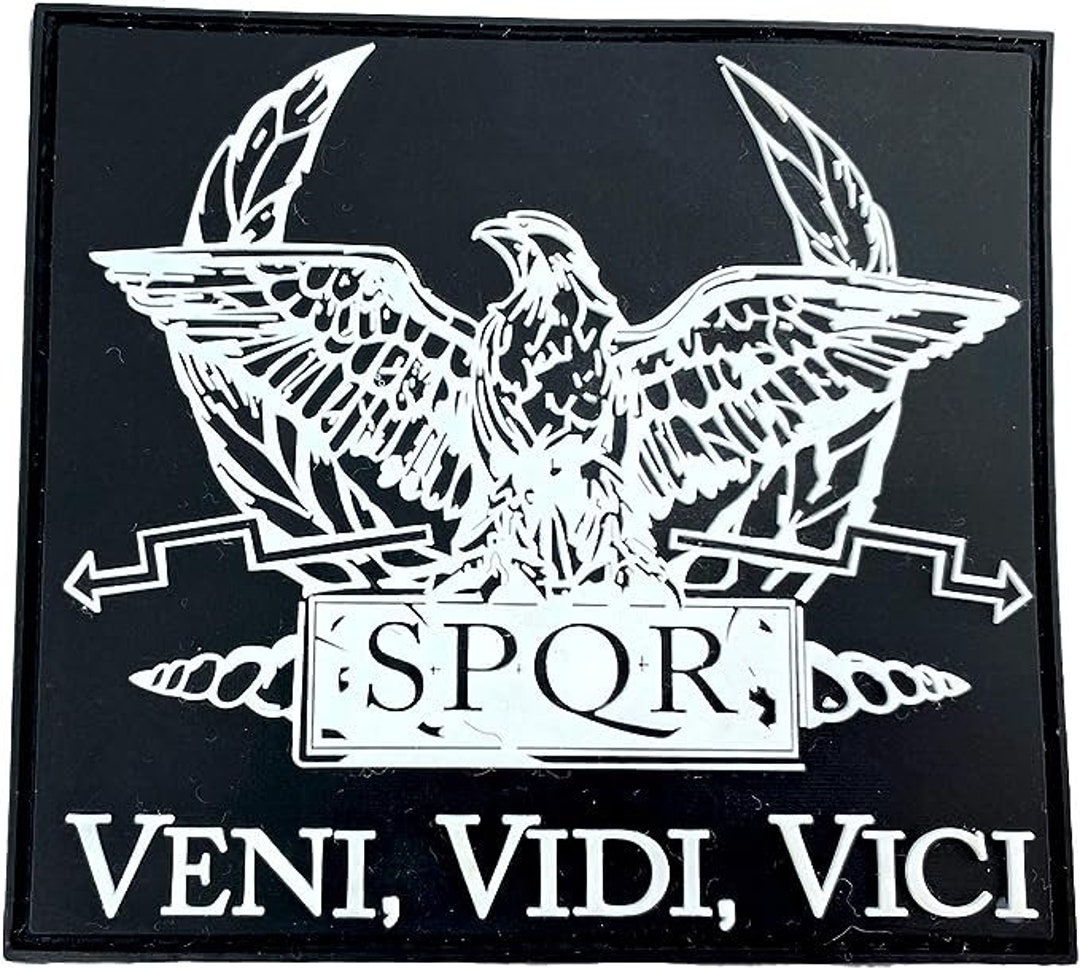 SPQR Ancient Roman Republic Veni Vidi Vici PVC Airsoft Paintball Patch ...