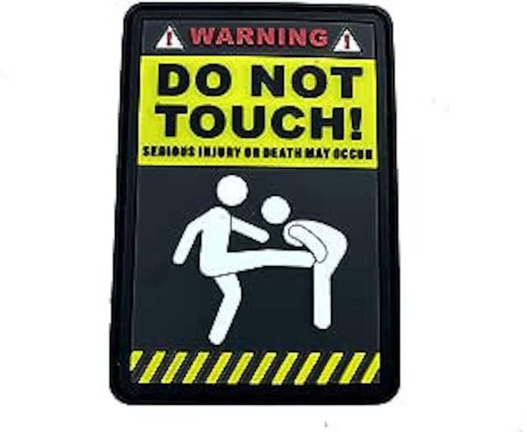 Warning Do Not Touch Cosplay Airsoft Paintball PVC Fan Morale Patch - Etsy
