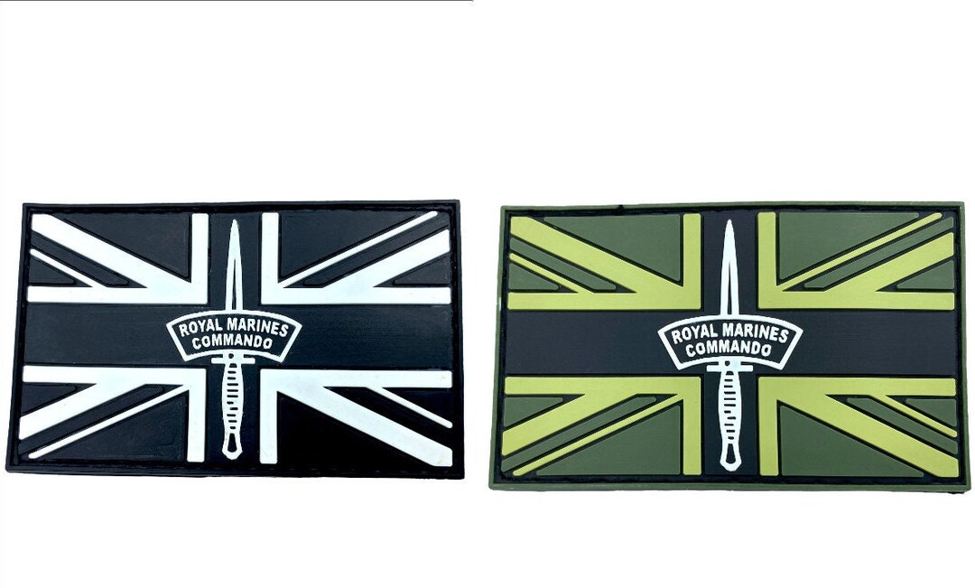 British Royal Marines Commando Union Jack Flag Tactical Airsoft PVC ...