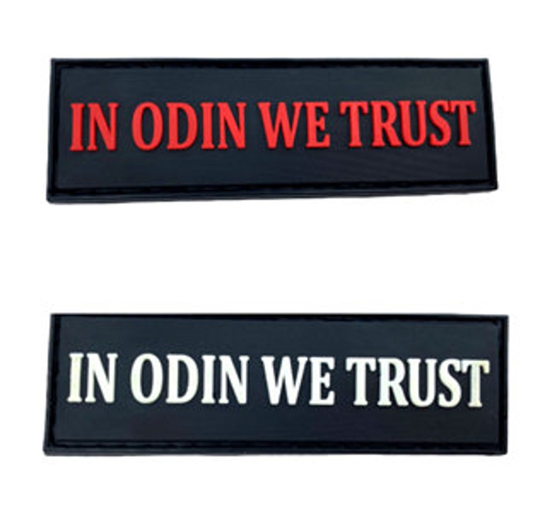 In Odin We Trust Viking Norse Rune PVC Airsoft Paintball Morale Patch ...