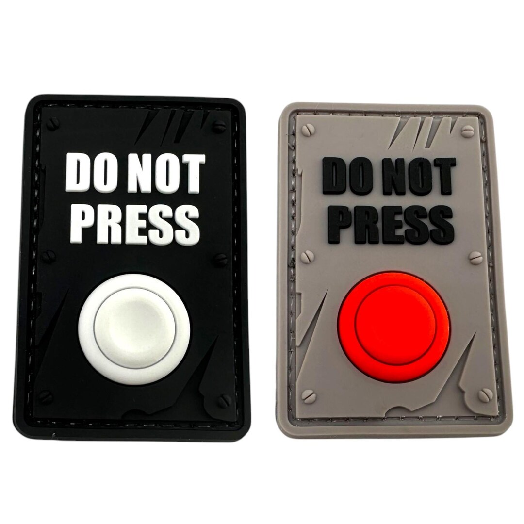 Do Not Press Button Airsoft Paintball PVC Morale Team Patch - Etsy
