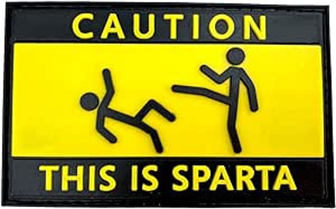 Caution This is Sparta Tactical PVC Airsoft Paintball Cosplay Patch - Etsy