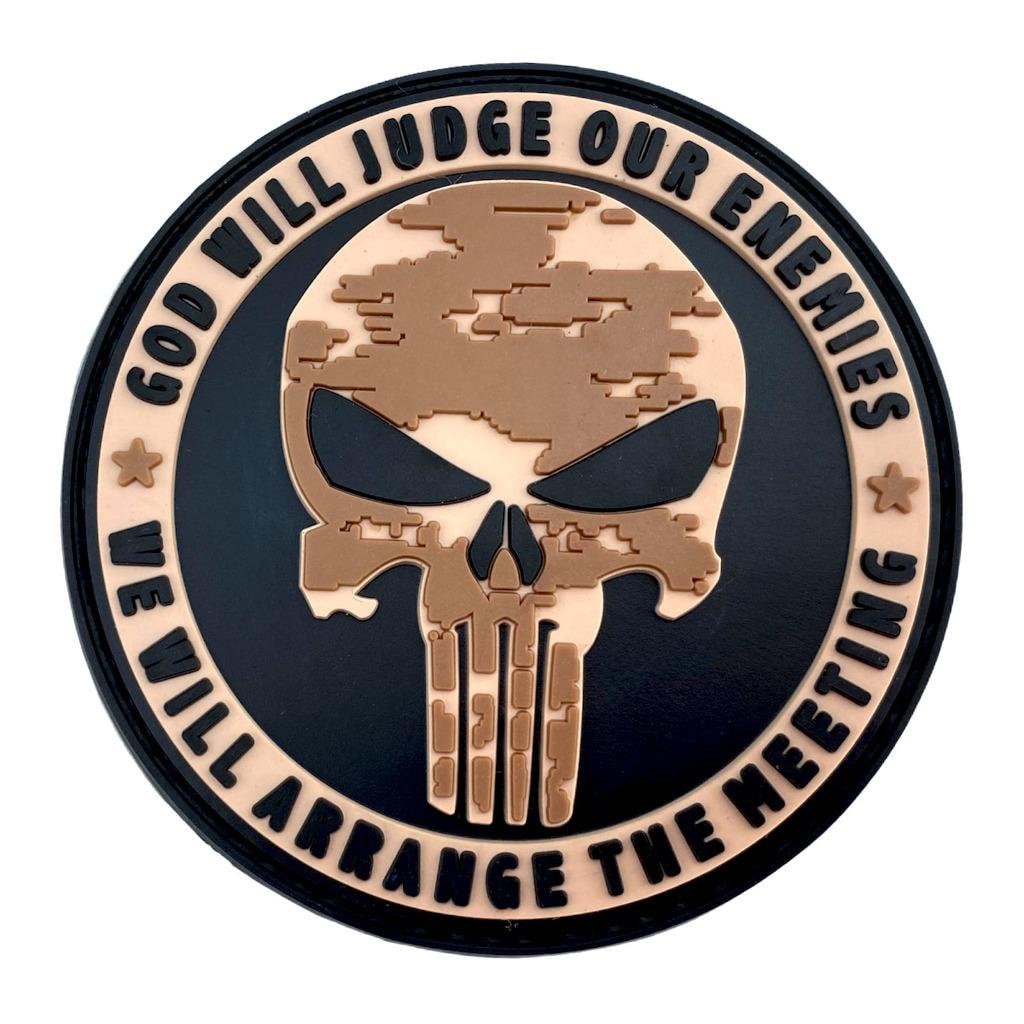 God Will Judge Our Enemies Camo Skull PVC Airsoft Paintball Cosplay ...