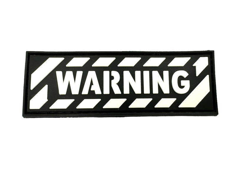 Warning Tactical Airsoft Paintball PVC Morale Patch - Etsy