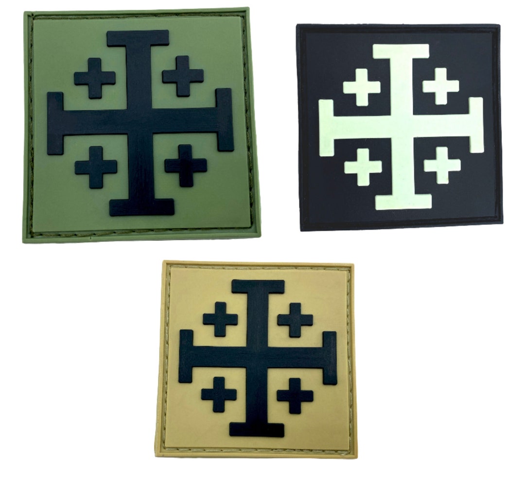 Jerusalem Cross Tactical Airsoft Paintball PVC Morale Patch - Etsy