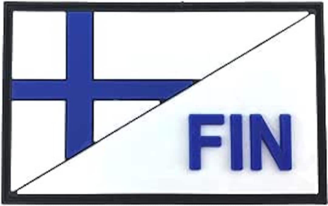 Finland Finnish Diagonal FIN Flag Tactical PVC Airsoft Paintball ...